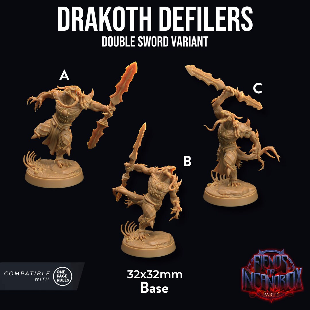 Drakoth Defilers Dragon Trappers Lodge Fiends of Incadriox RESIN ...