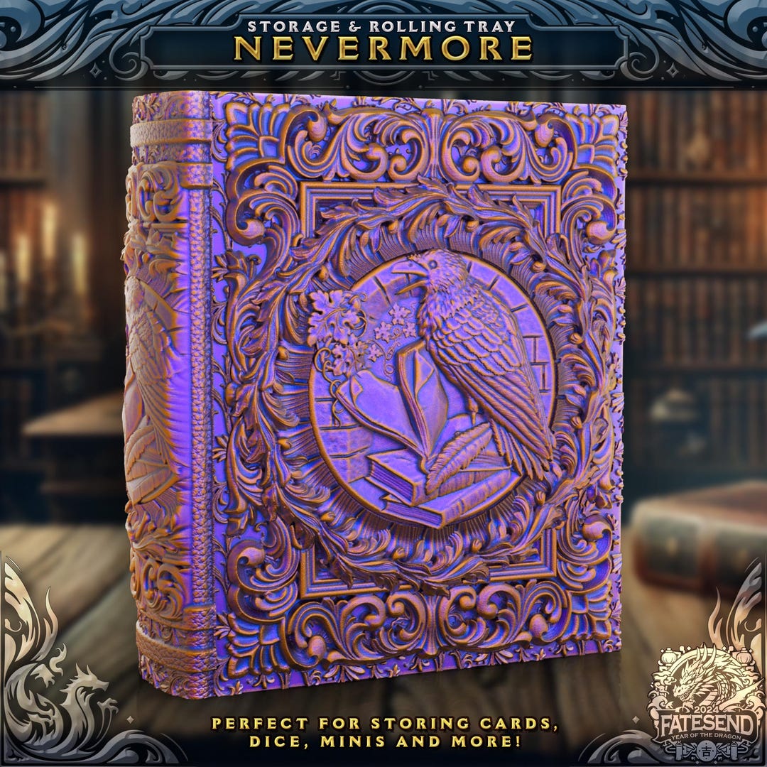 Nevermore Ravens Tome - Perfect for Cards, Dice, Minis | Fates End ...