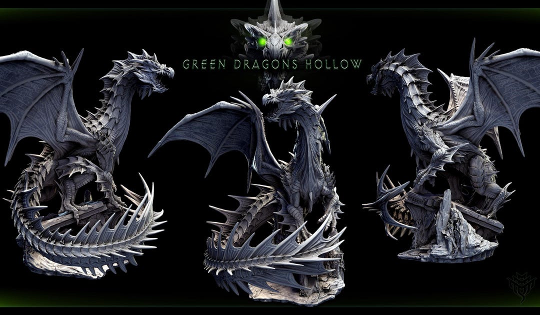 Adult Green Dragon | Mini Monster Mayhem | Green Dragons Hollow | RESIN ...
