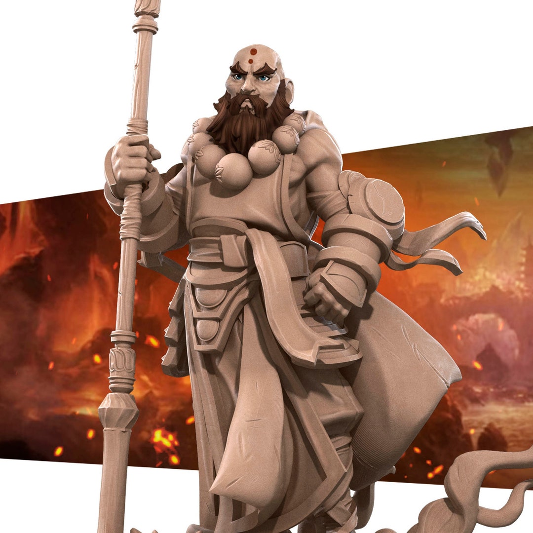 Hero Monk | Bite the Bullet | Bullet Hell Heros | RESIN | Fantasy | Dnd ...