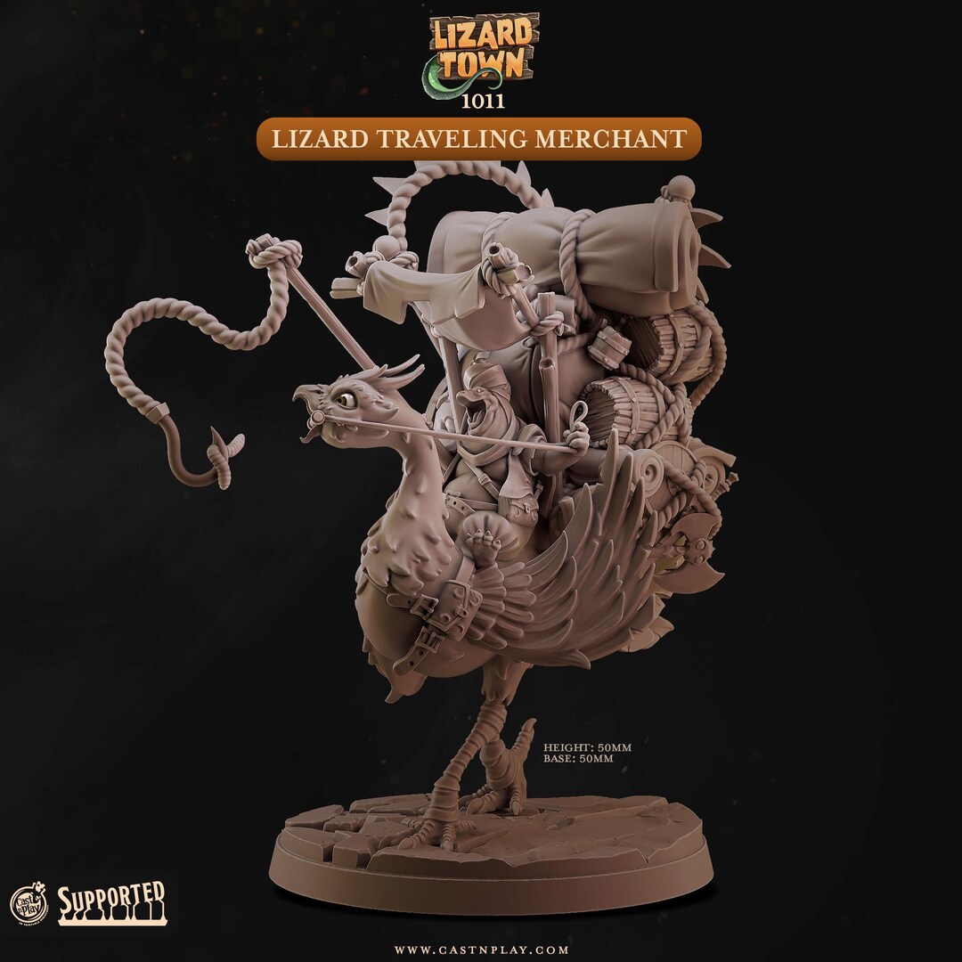 Lizard Traveling Merchant | Cast N Play | Lizard Town | Npcs | RESIN ...