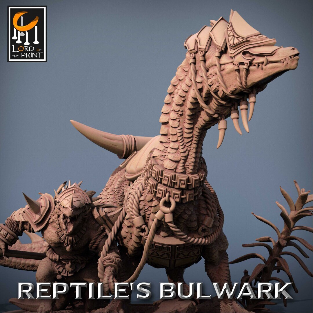 Lizardmen Mount Searching | Rescale Miniature | Reptile's Bulwark ...