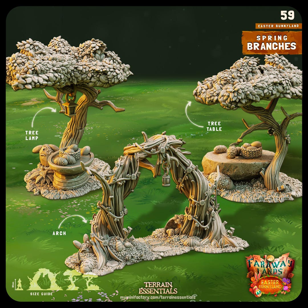 Spring Branches | Terrain Essentials by Cast N Play | Easter Bunnyland ...