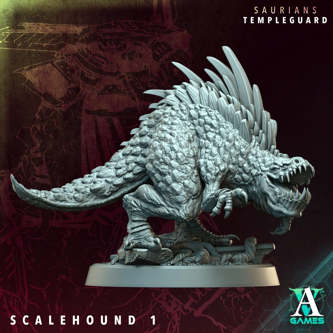 Scale Hounds | Archvillain Games | Saurian Temple Guards | RESIN ...