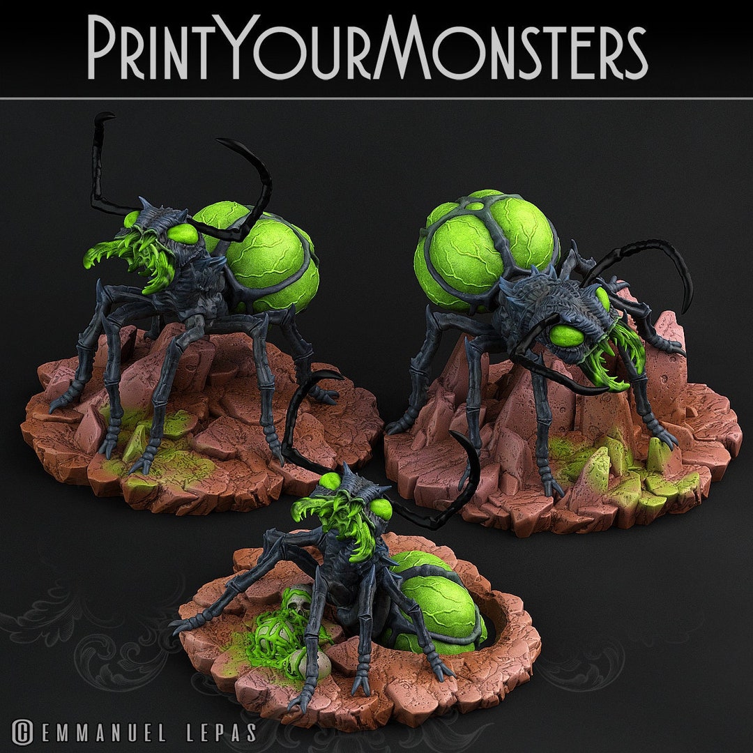 Poisonous Ants Print Your Monster Insect Pack Resin Fantasy Dnd RPG ...