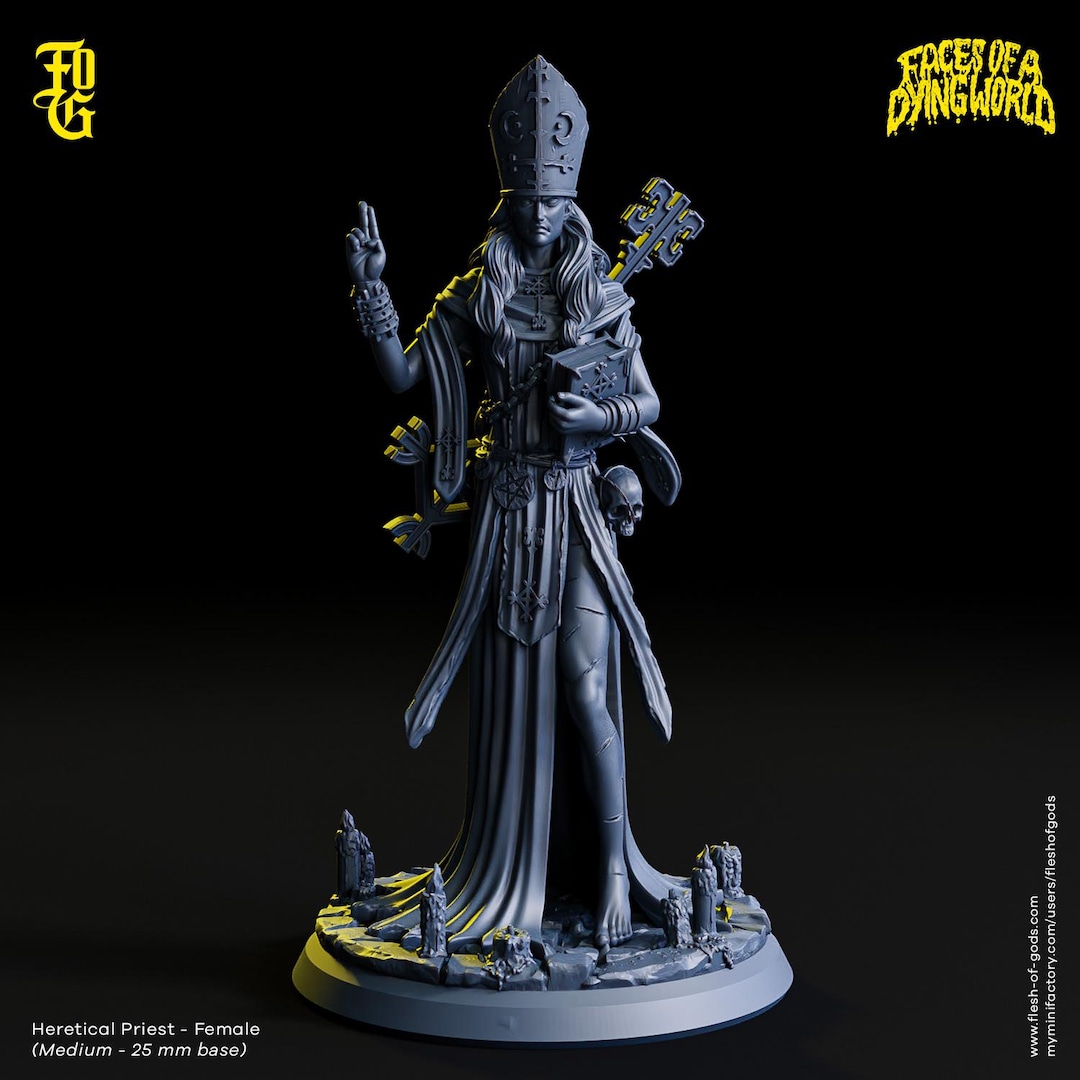 Heretical Priest Flesh of Gods Dungeons & Terrors Expansion Pack RESIN ...