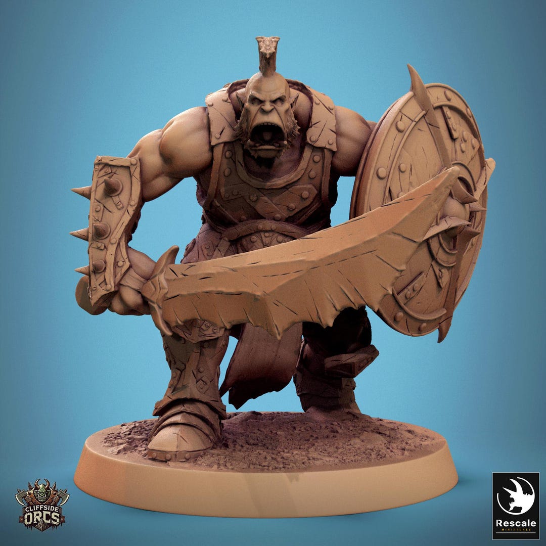 Infantry Orc Sword | Rescale Miniature | Cliffside Orcs | 3D Printed ...