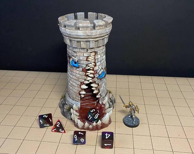 Painted Mimic Tower Dice Tower | Fates End | 3D Printed | Fantasy | Dnd ...