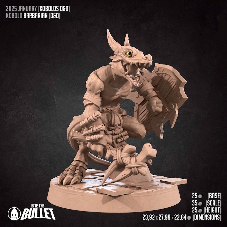 Kobold Barbarian | Bite the Bullet | Kobolds D&D | RESIN | Fantasy ...