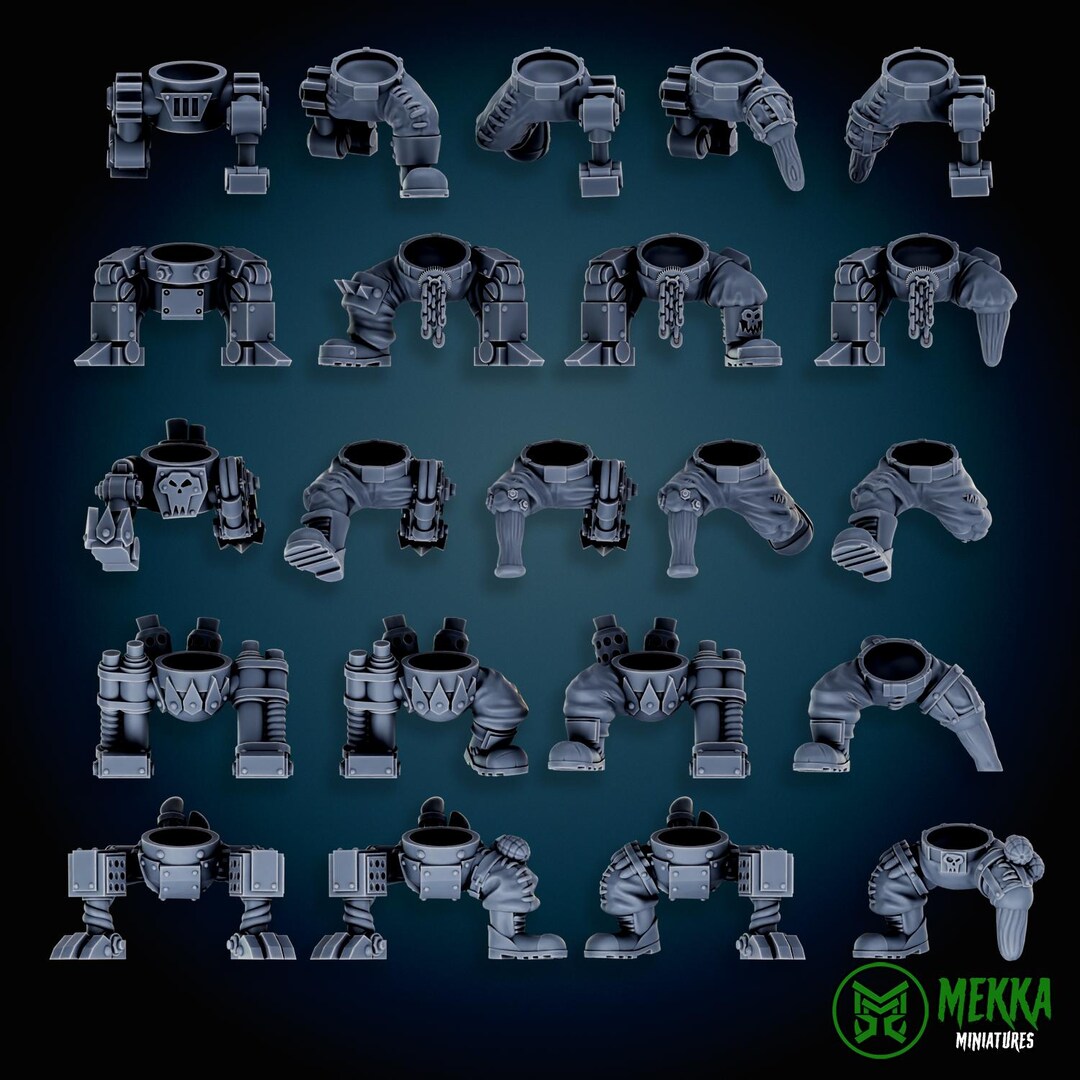 Cybork Legs | Mekka Miniatures | Modular Orks | Resin | Fantasy | Sci ...