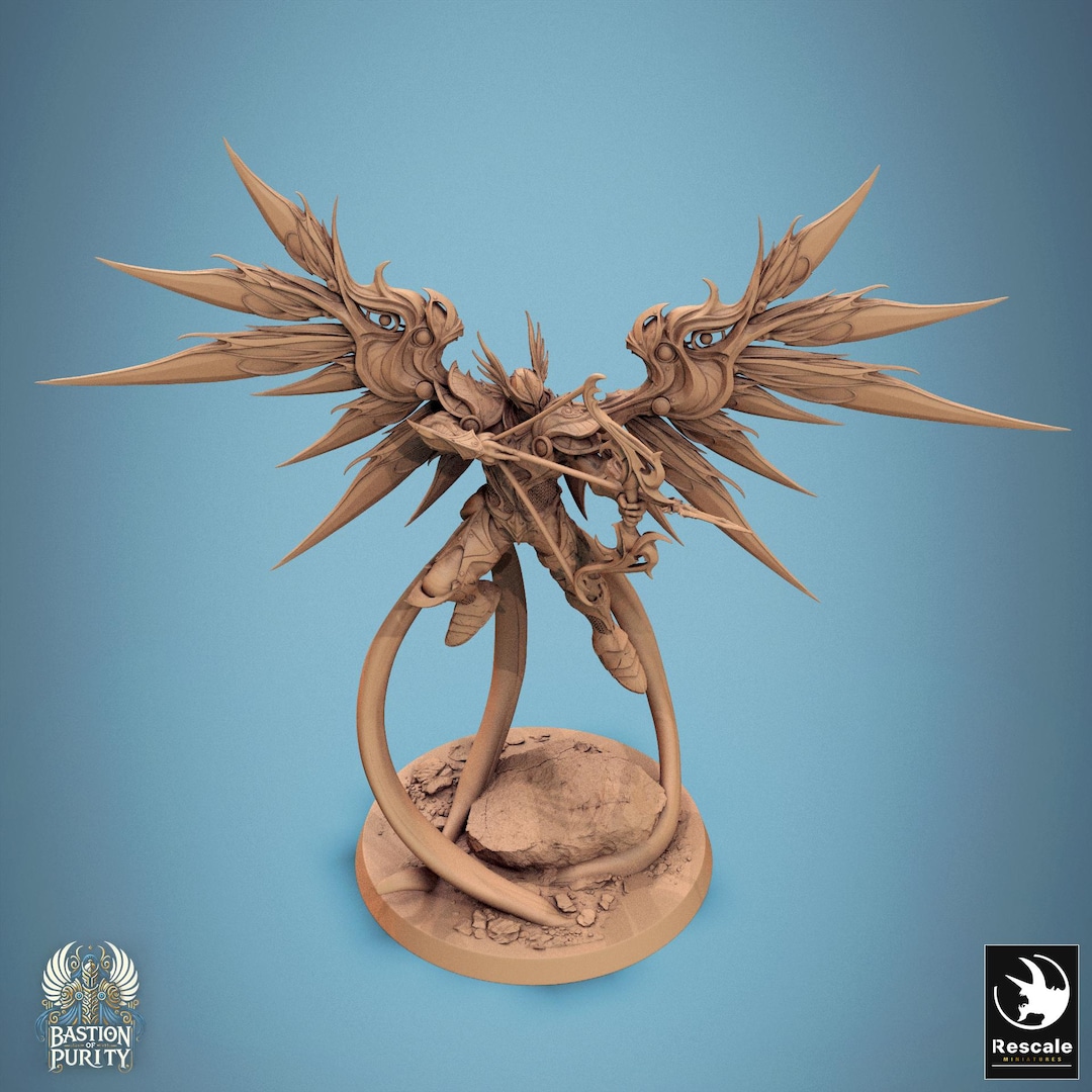 Aurelian Skyblade Bow Rescale Miniature Bastion of Purity 3D Printed ...