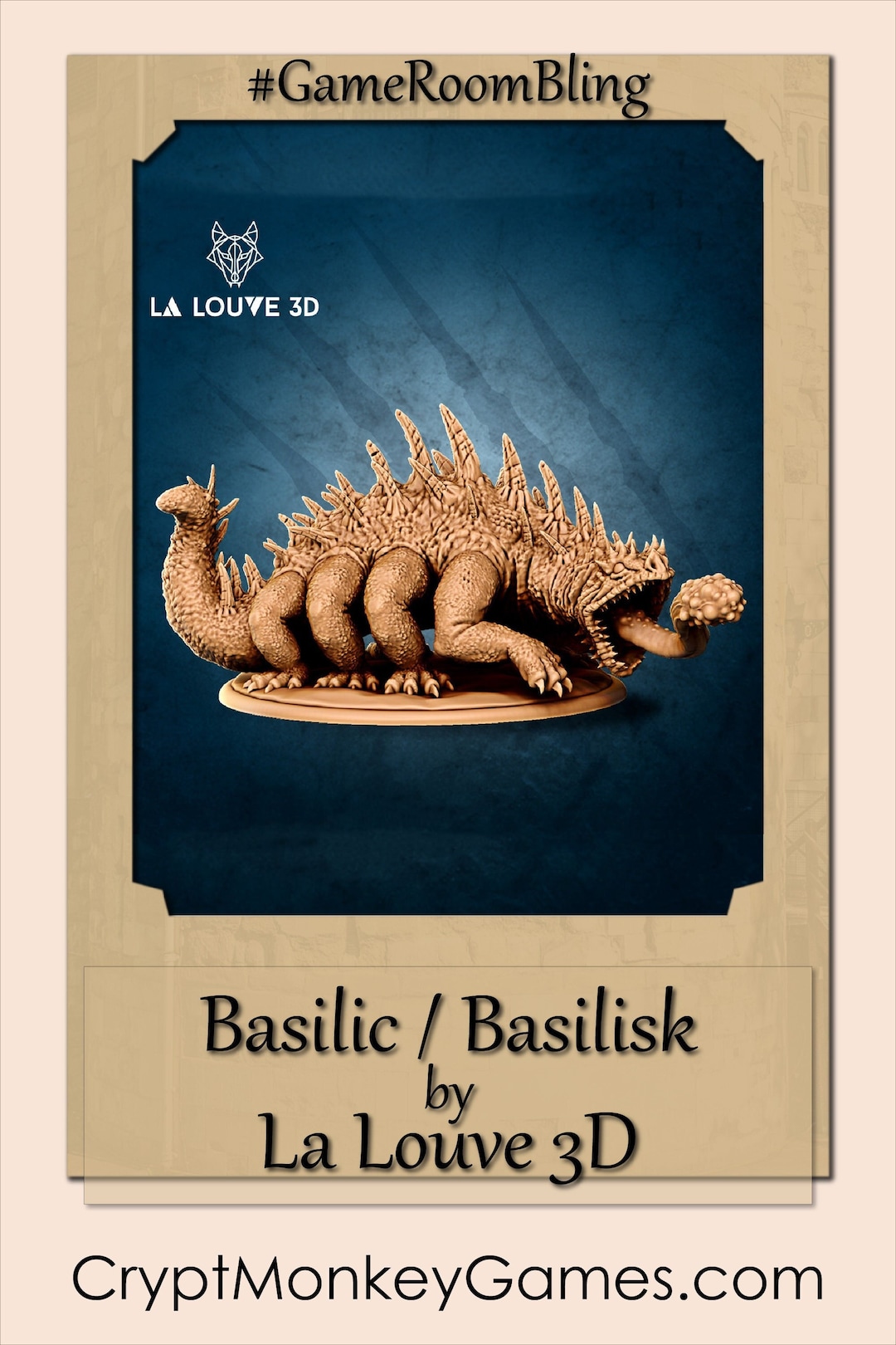 Basilic / Basilisk | La Louve 3D | 3D Printed RESIN | Fantasy | Dnd ...