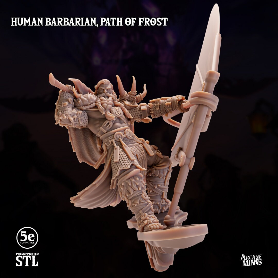 Human Frost Barbarian Male Sordane Publishing Raiders of Ruin Resin ...