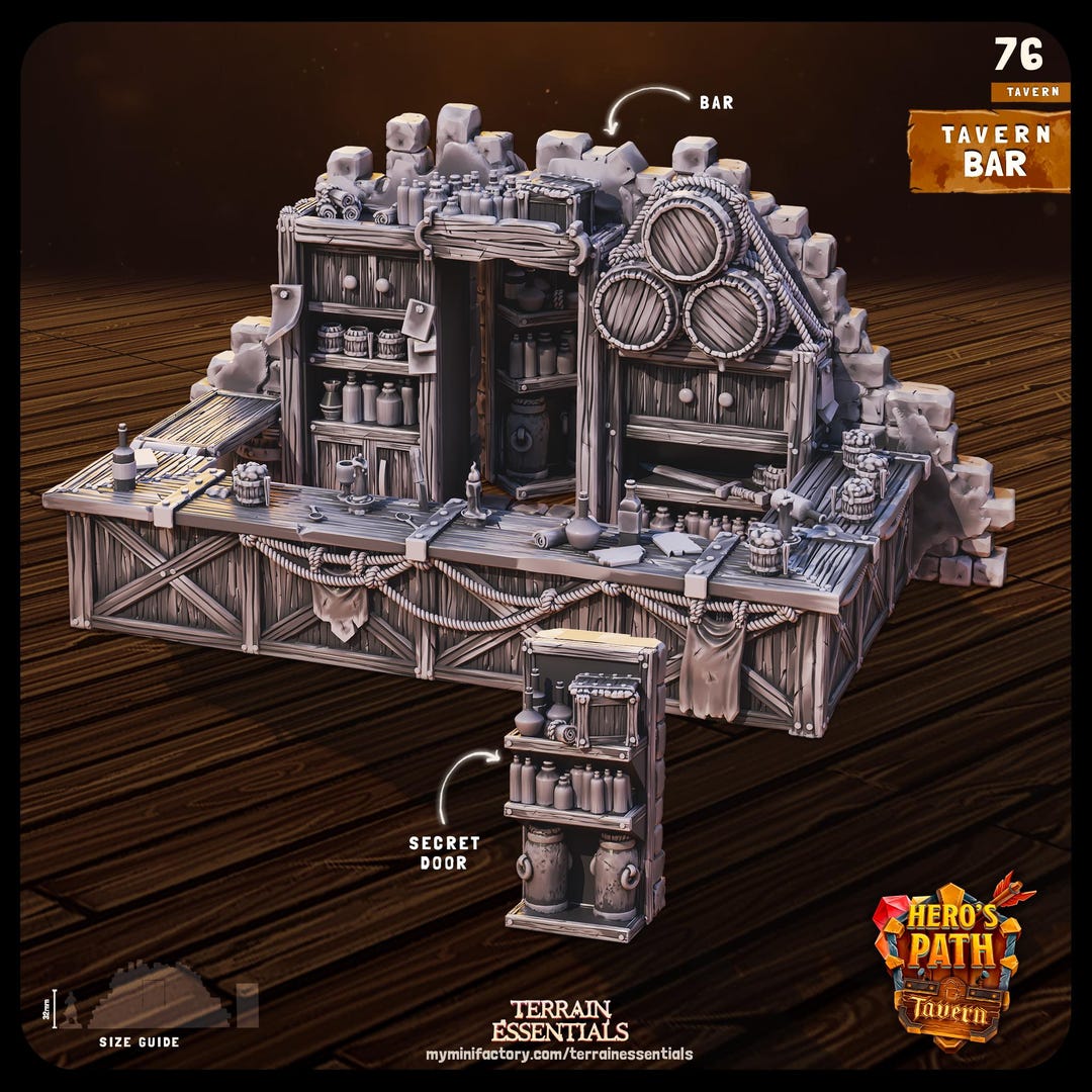 Tavern Bar | Terrain Essentials by Cast N Play | Tavern Terrain | RESIN ...
