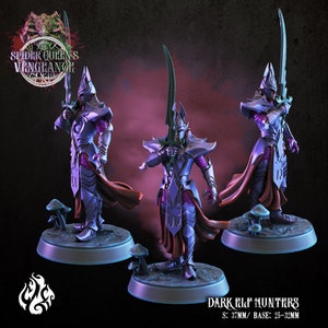 Dark Elf Hunters Cripple God Foundry Spider Queen's Vengeance RESIN ...
