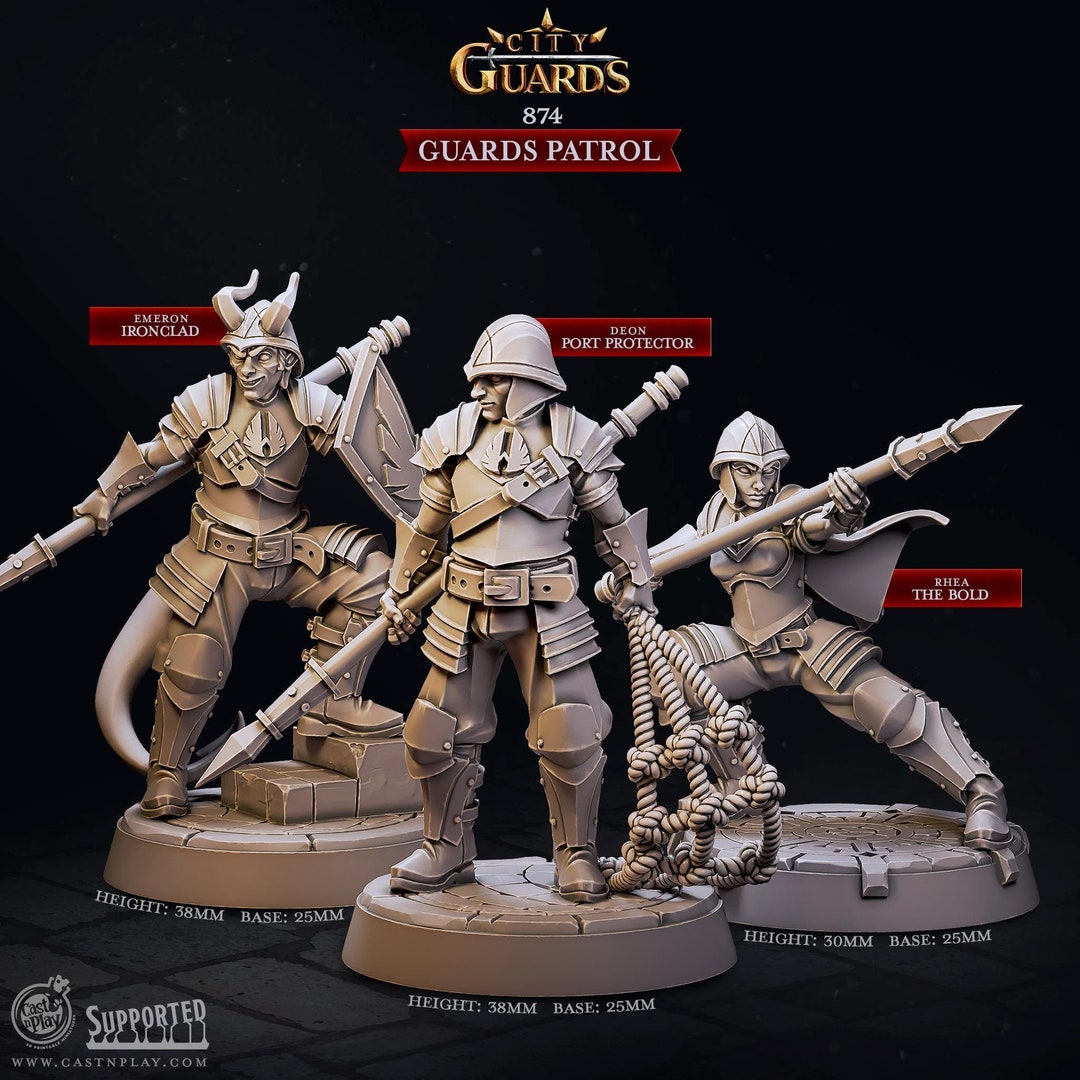 Guards Patrol | Cast N Play | City Guards | Npcs | RESIN | Fantasy ...
