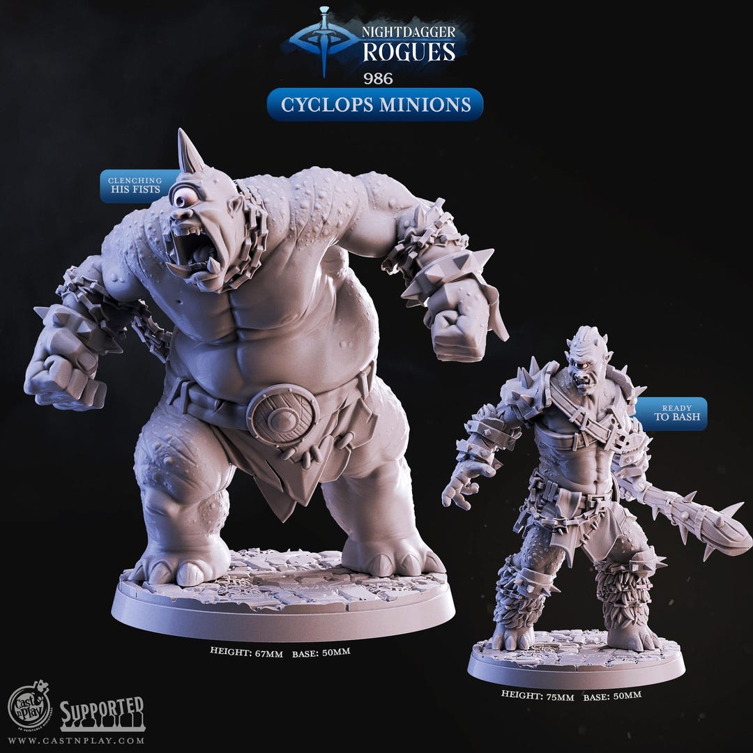Cyclops Minions | Cast N Play | Nightdagger Rogues | Npcs | RESIN ...