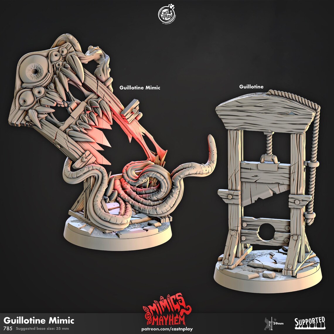 Guillotine Mimic | Cast N Play | Mimics | Npcs | RESIN | Fantasy ...
