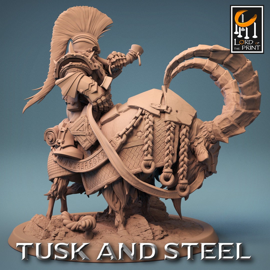 Dwarf Goat Turn | Rescale Miniature | Tusk & Steel | RESIN | Fantasy ...