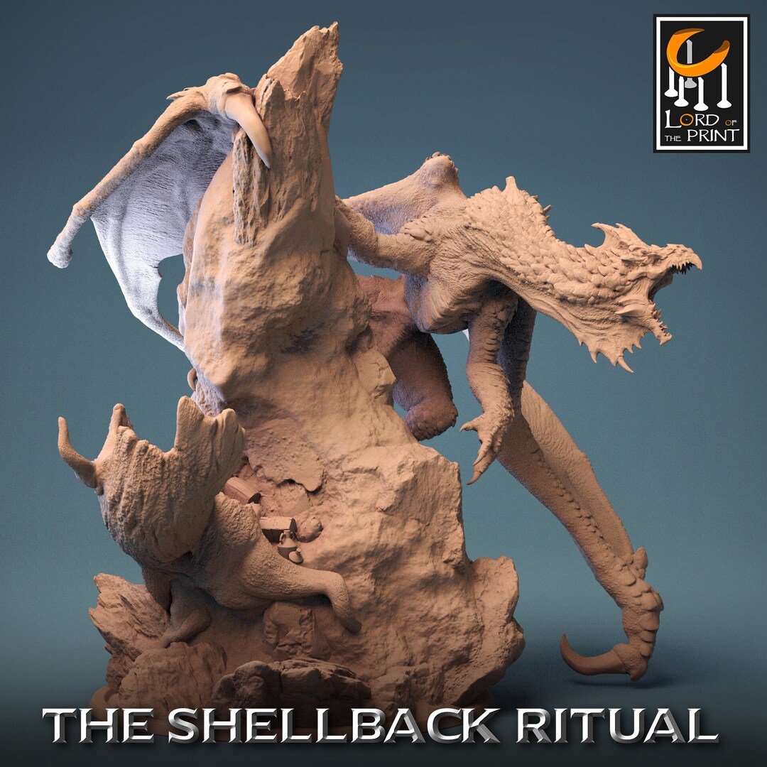 White Chromatic Legendary Dragon | Rescale Miniature | Shellback Ritual ...