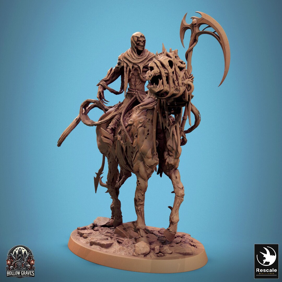 Wraithbound Cavalier Walk Rescale Miniature Hallowed Graves 3D Printed ...