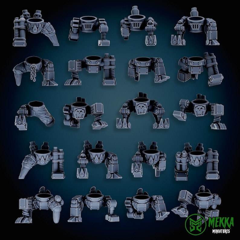 Cybork Legs | Mekka Miniatures | Modular Orks | Resin | Fantasy | Sci ...