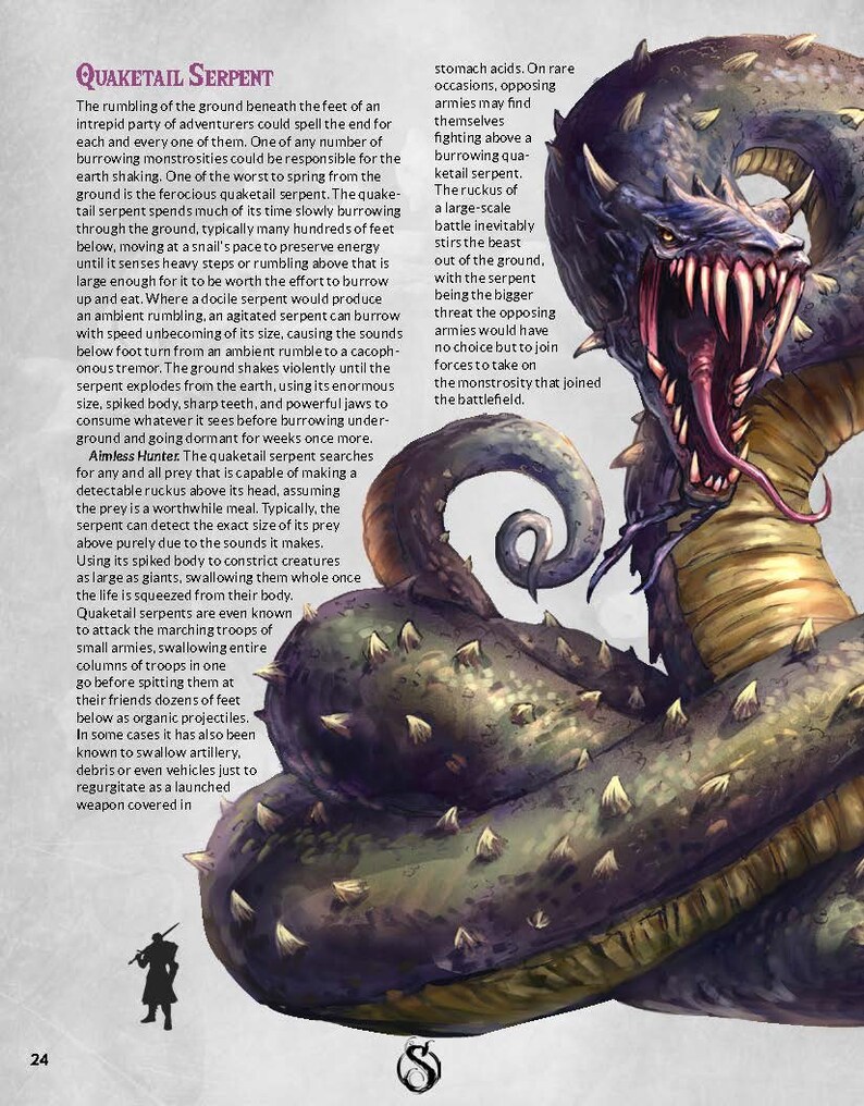 Quaketail Serpent | Sordane Publishing | Monster Maddness #1 | Fantasy ...