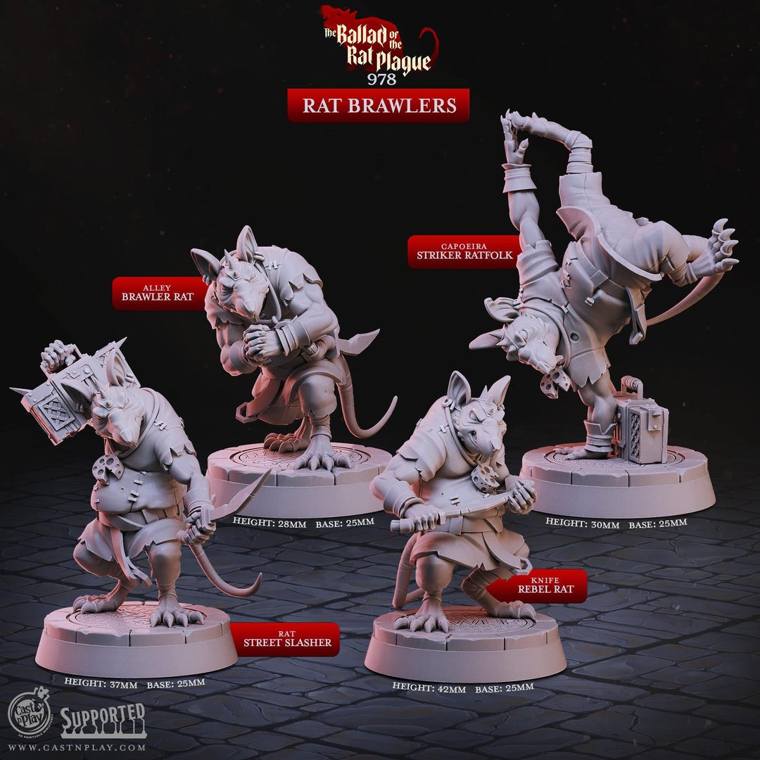 Rat Brawlers | Cast N Play | Ballad of the Rat Plague | Npcs | RESIN ...