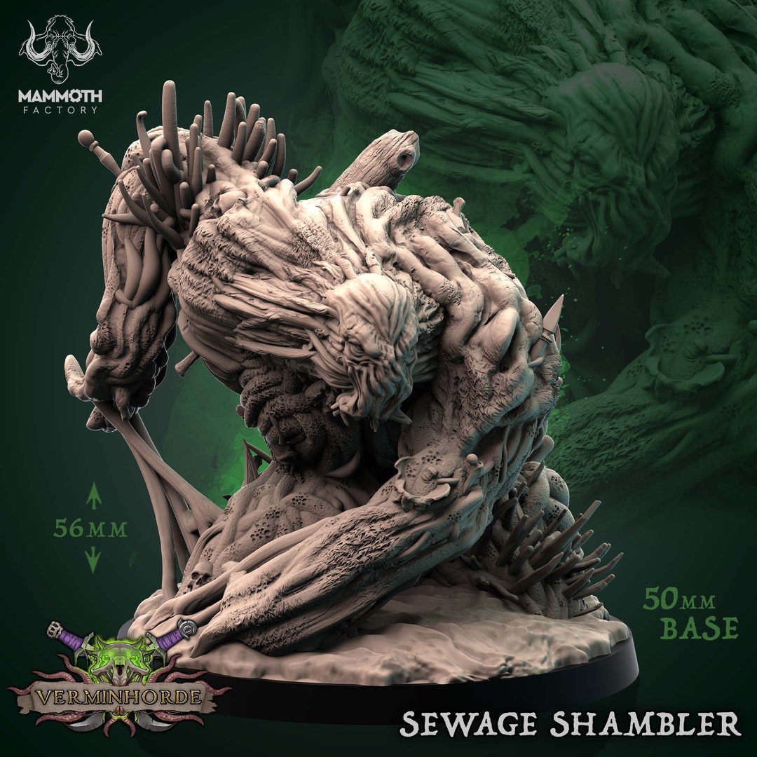 Sewage Shamble | Mammoth Factory | Vermin Horde | RESIN | Fantasy | Dnd ...