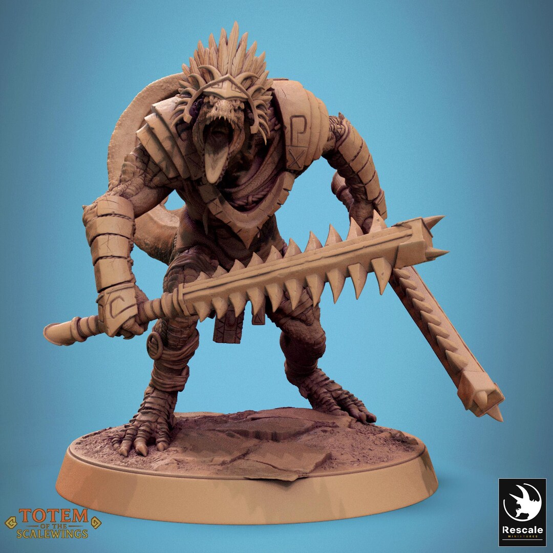 Lizardman Grimscale Sword | Rescale Miniatures | Totem of the Scalewing ...