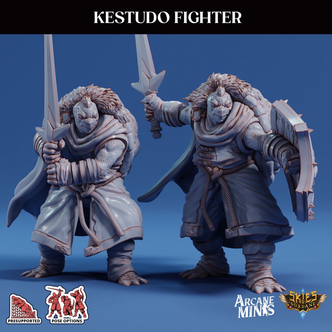 Kestudo Fighter Sordane Publishing Risky Racing Resin Fantasy Dnd RPG ...