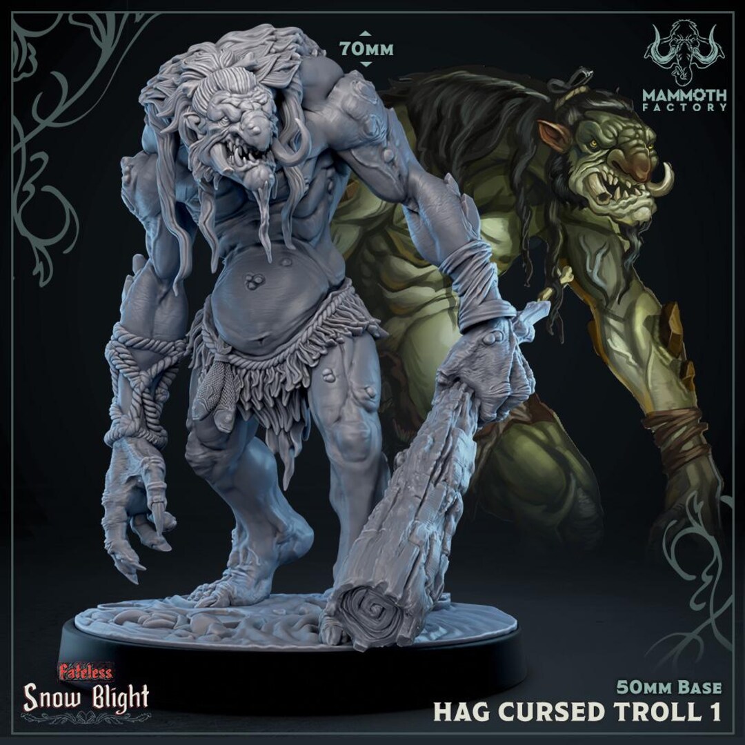 Hag Cursed Trolls | Mammoth Factory | Snow Blight | Fantasy | Dnd | RPG ...