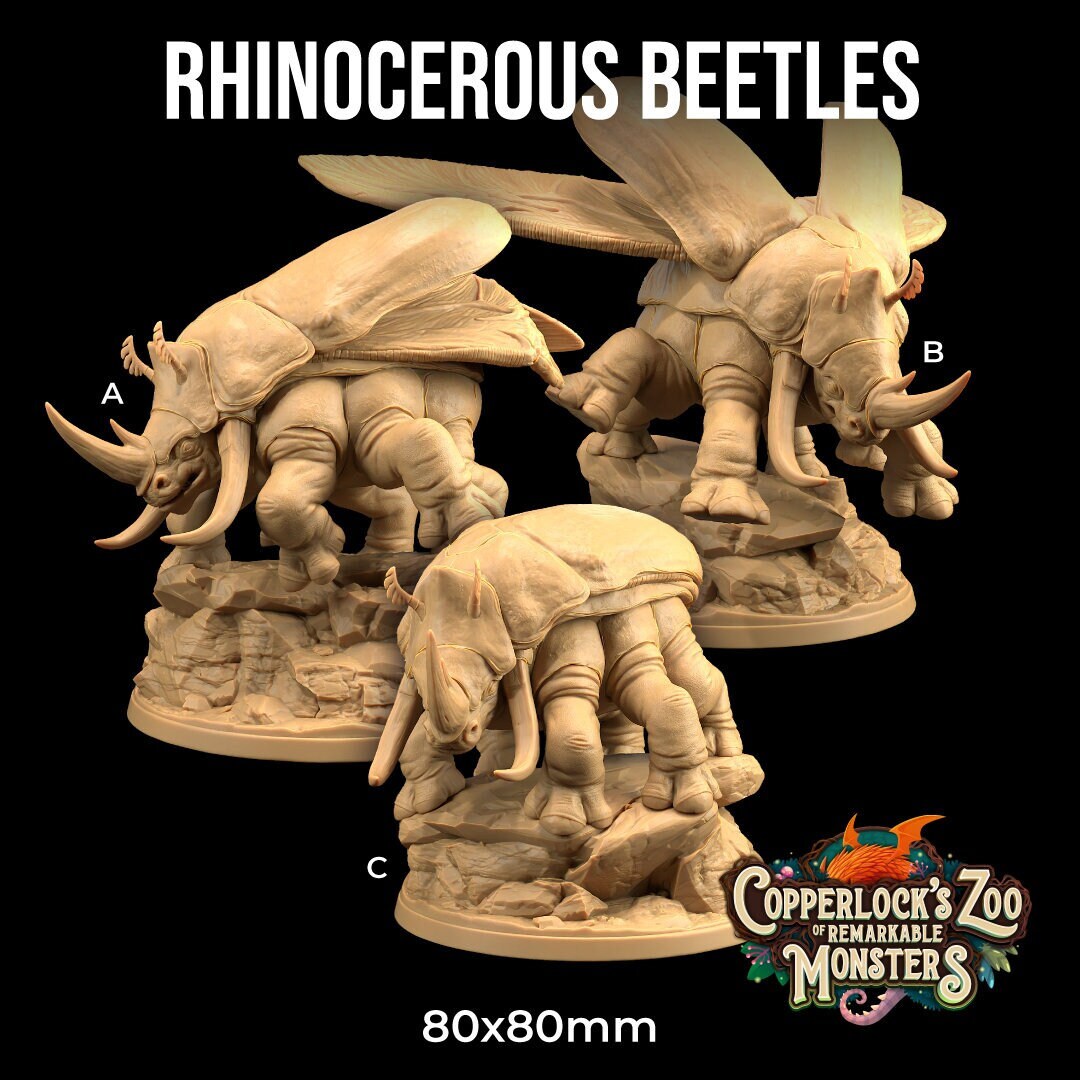 Rhinocerous Beetles | Dragon Trappers Lodge | Copperlock's Zoo | RESIN ...
