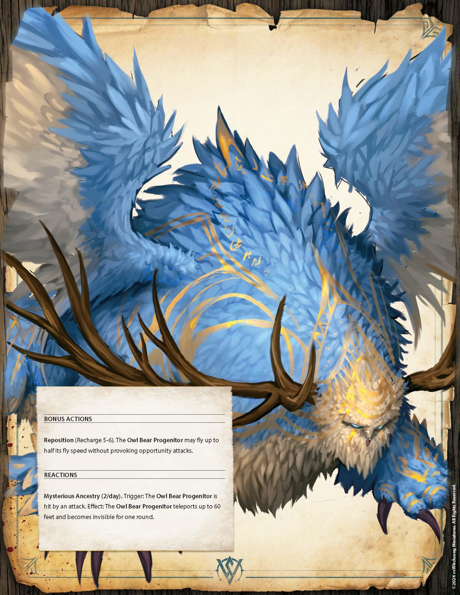 The Owl Bear Progenitor | Witchsong | Fey | RESIN | Fantasy | Horror ...