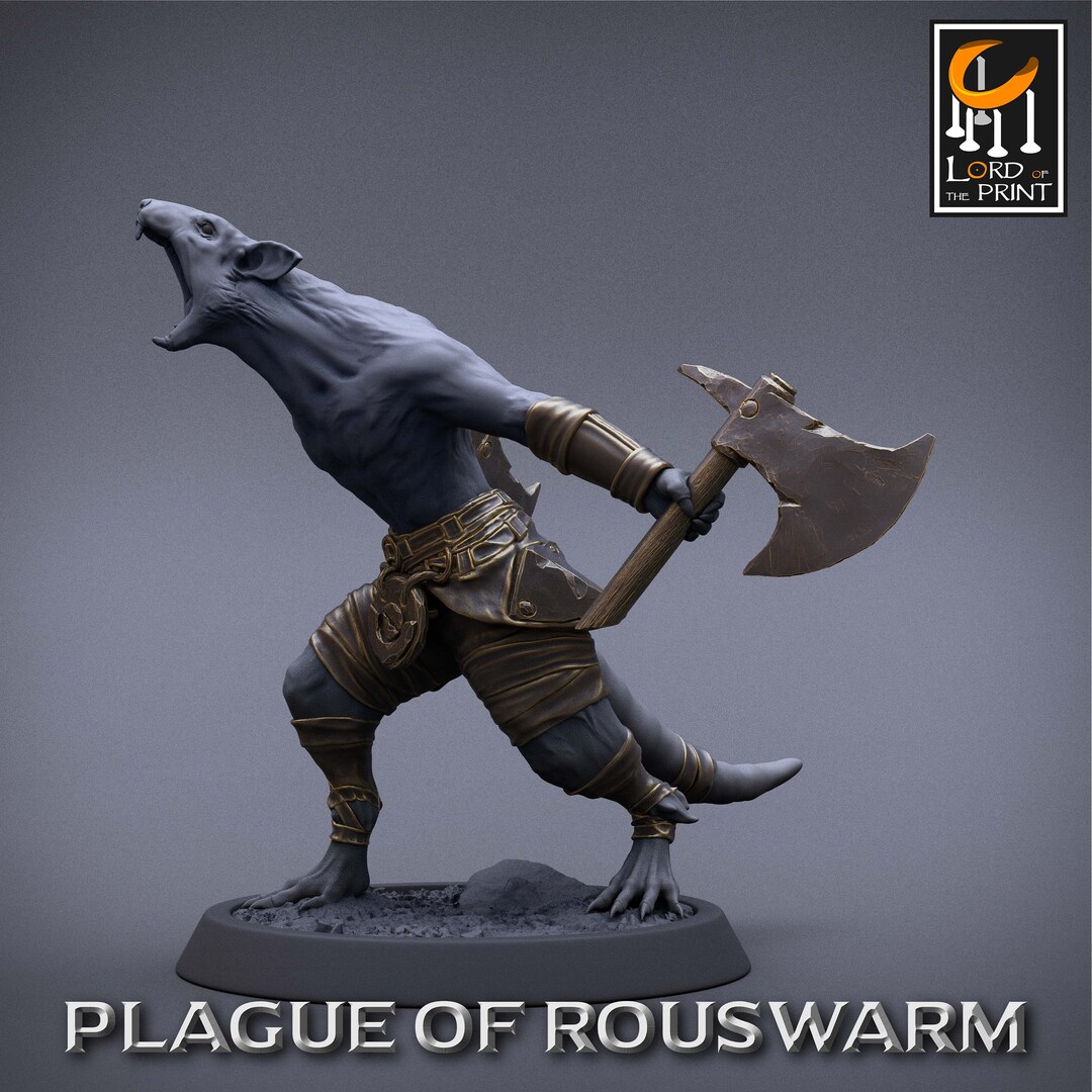 Infantry Rat Barbarian War Cry Lord of the Print Plague of Rouswarm ...