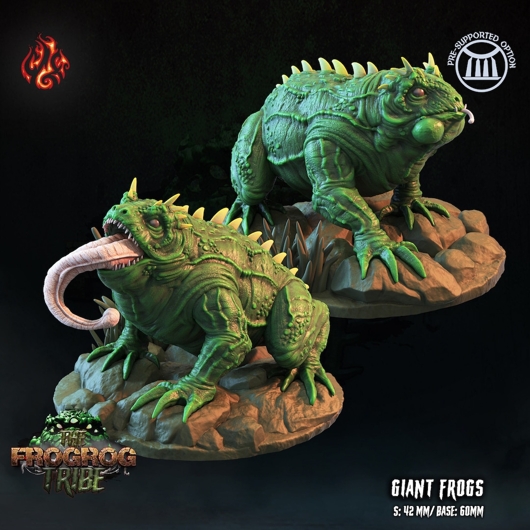 Giant Frogs Crippled God Foundry Frogrog Tribe RESIN Fantasy Dnd RPG ...