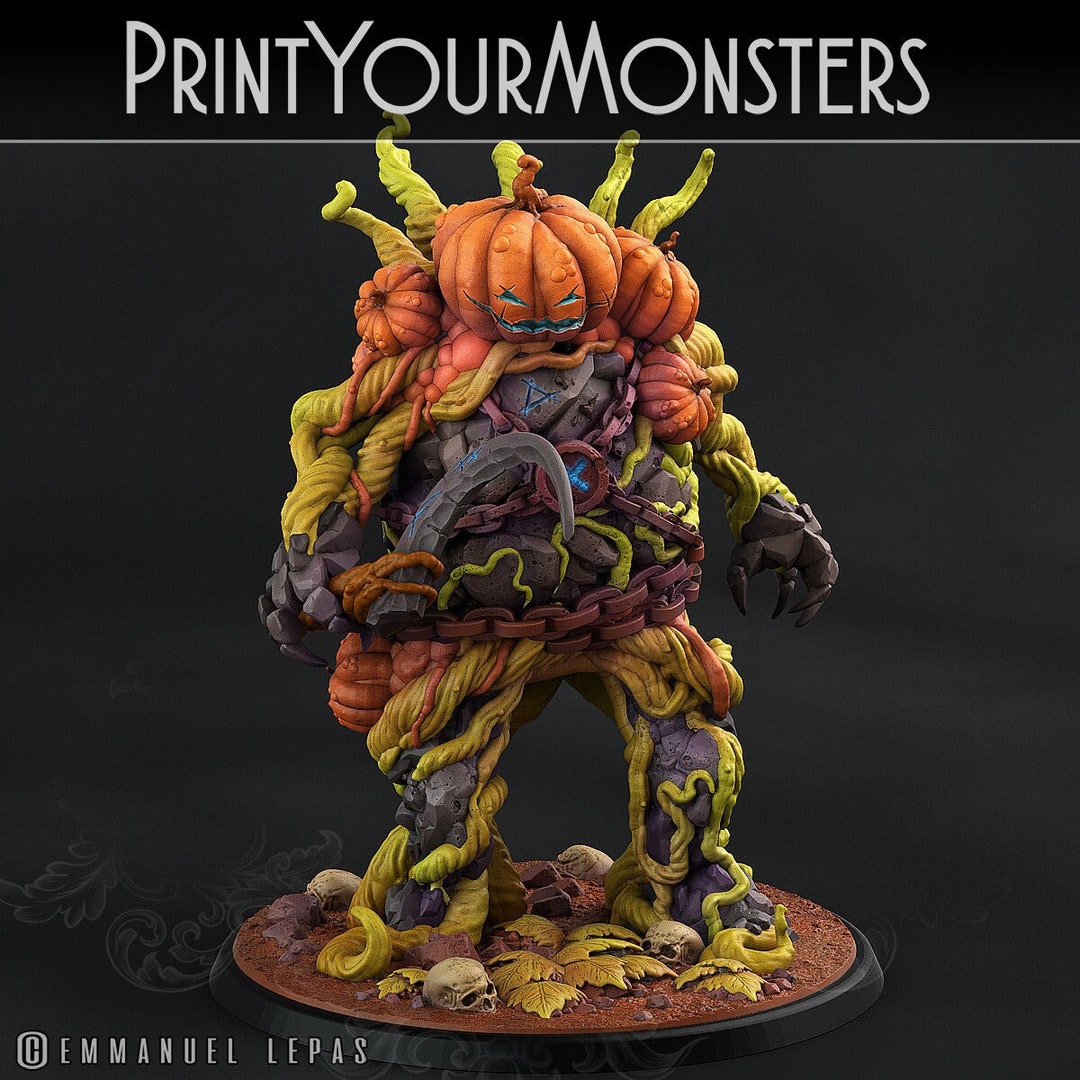 Smiling Killer Pumpkin | Print Your Monster | Pumpkins Attack II | Resin | Fantasy| Dnd| RPG ...