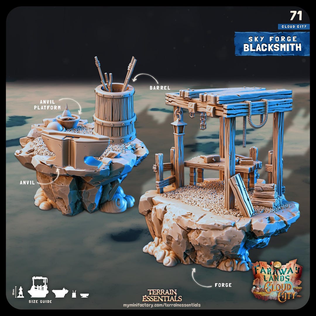 Sky Forge Blacksmith | Terrain Essentials by Cast N Play | Cloud City ...