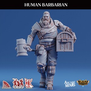 Male Human Barbarian Arcane Minis Swindler's Luck II Resin Fantasy Dnd ...
