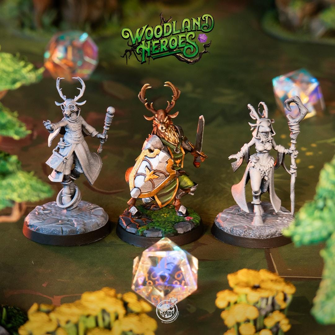 Deerfolk Guardians | Cast N Play | Woodland Heroes | Npcs | RESIN ...