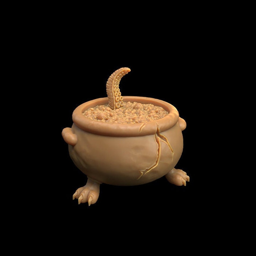Cauldron Dragon Trappers Lodge Halloween Weird World RESIN Fantasy Dnd ...