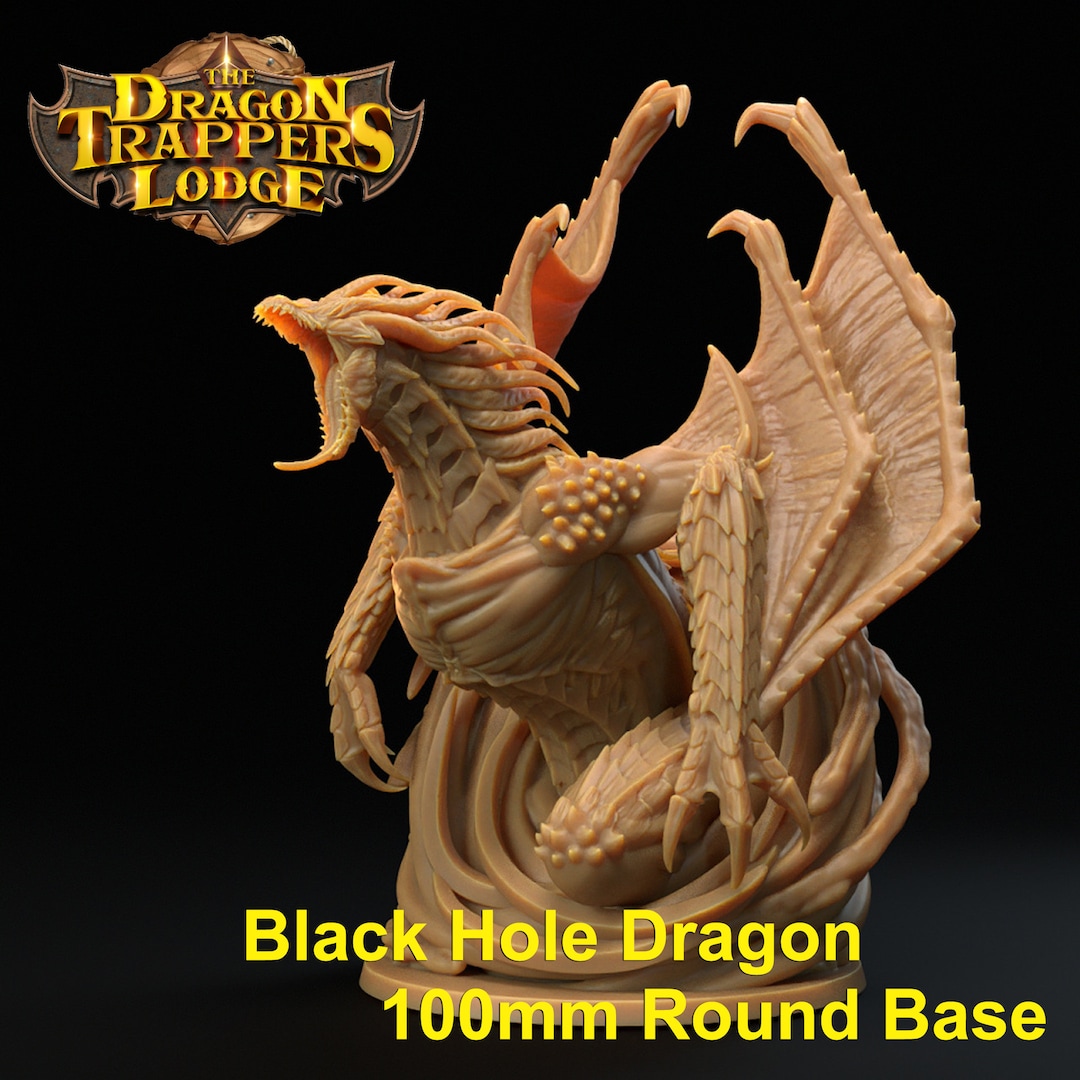 Black Hole Dragon | Dragon Trappers Lodge | RESIN | Fantasy | Dnd | RPG ...