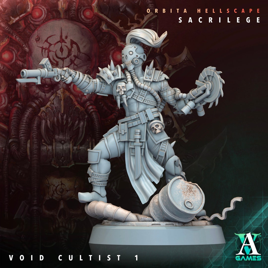 Void Cultist | Archvillain Games | Orbita Hellscape - Sacrilege | RESIN | Sci-fi | Horror | Dnd ...