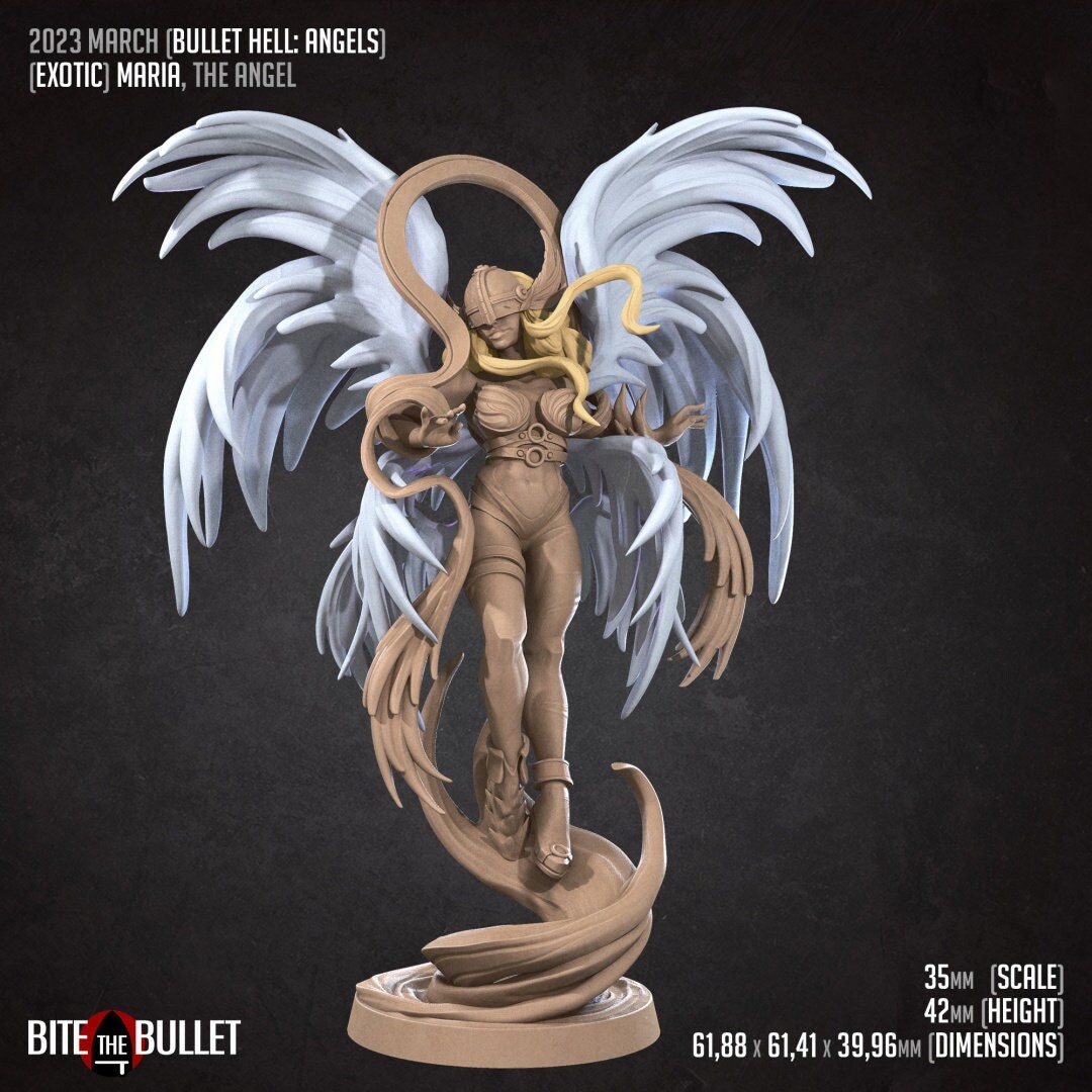 Maria Bite the Bullet Bullet Hell: Angels RESIN Fantasy Dnd RPG ...