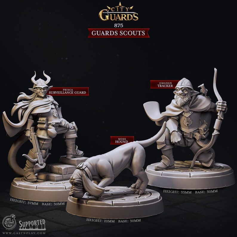Guards Scouts | Cast N Play | City Guards | Npcs | RESIN | Fantasy ...