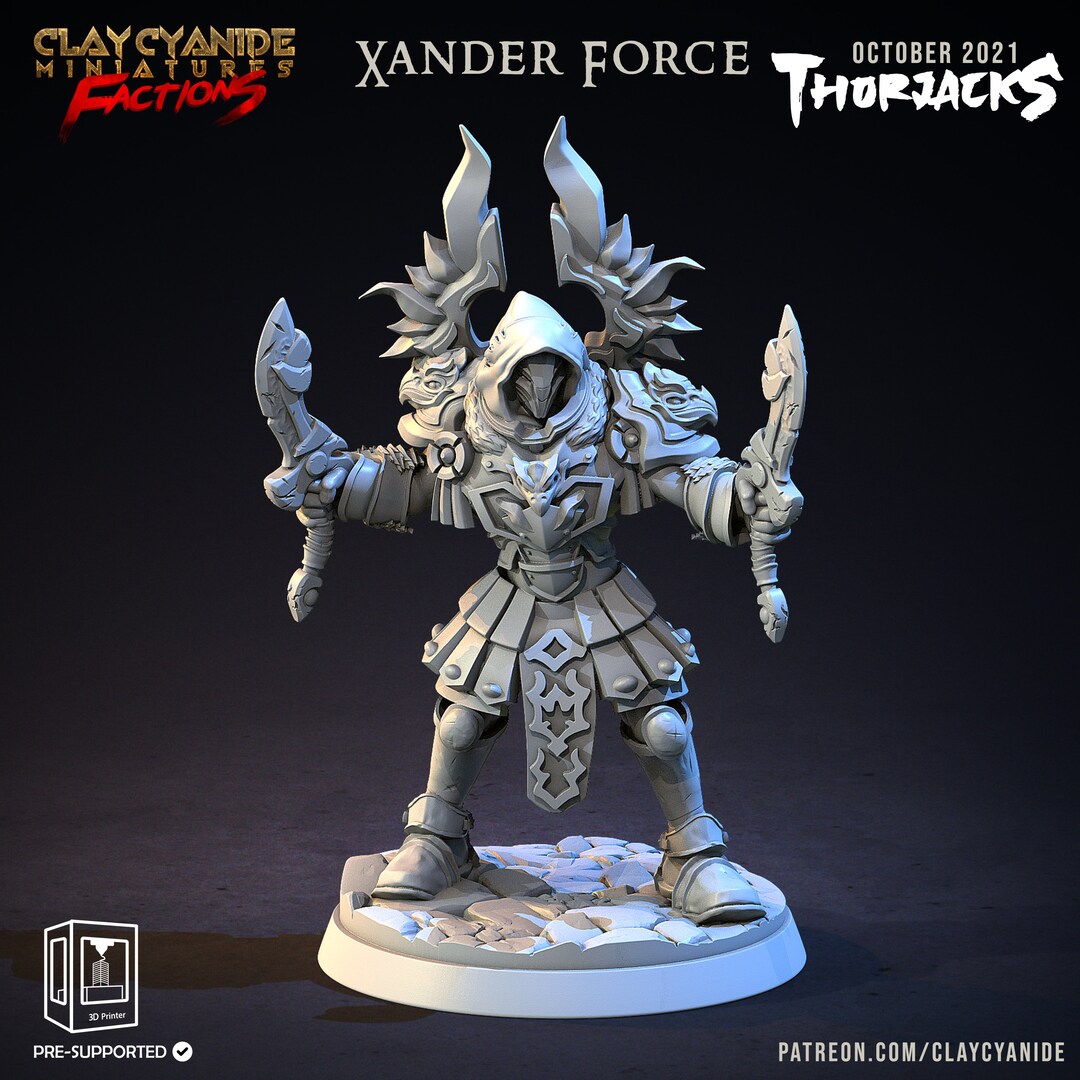 Xander Force Claycyanide Thorjacks RESIN Fantasy Dnd - Etsy