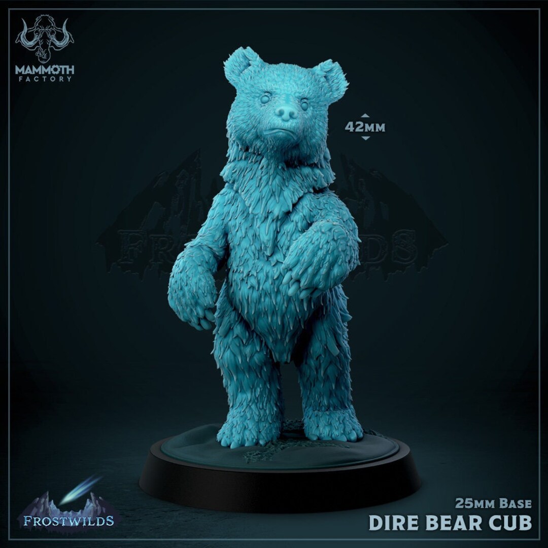 Dire Bear Cub | Mammoth Factory | Frostwilds Pt 1 | RESIN | Fantasy ...