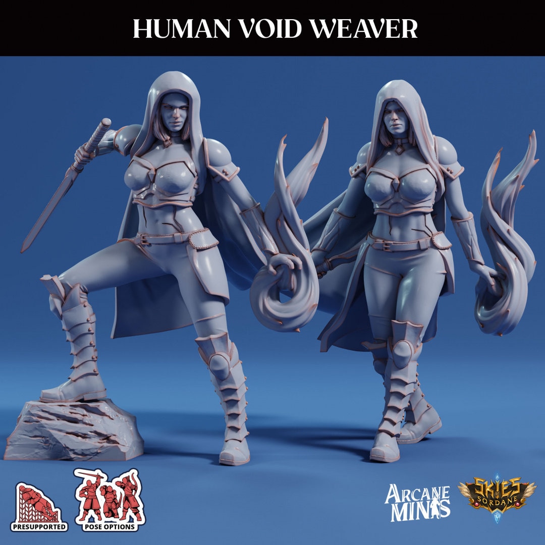 Female Human Void Weaver | Sordane Publishing | Swindler's Luck II | Resin | Fantasy | Dnd | RPG ...