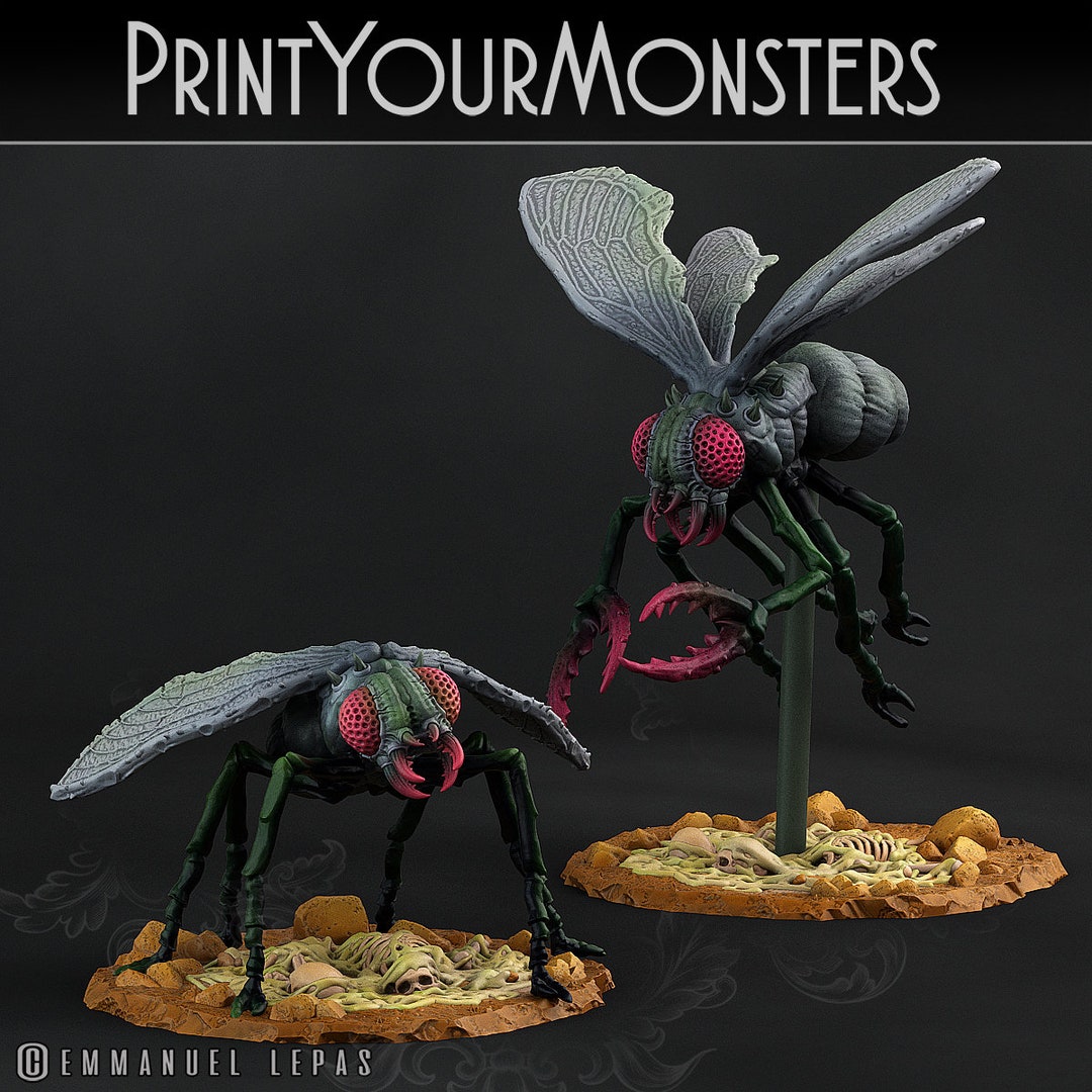 Giant Flies Print Your Monster Insect Pack Resin Fantasy Dnd RPG ...