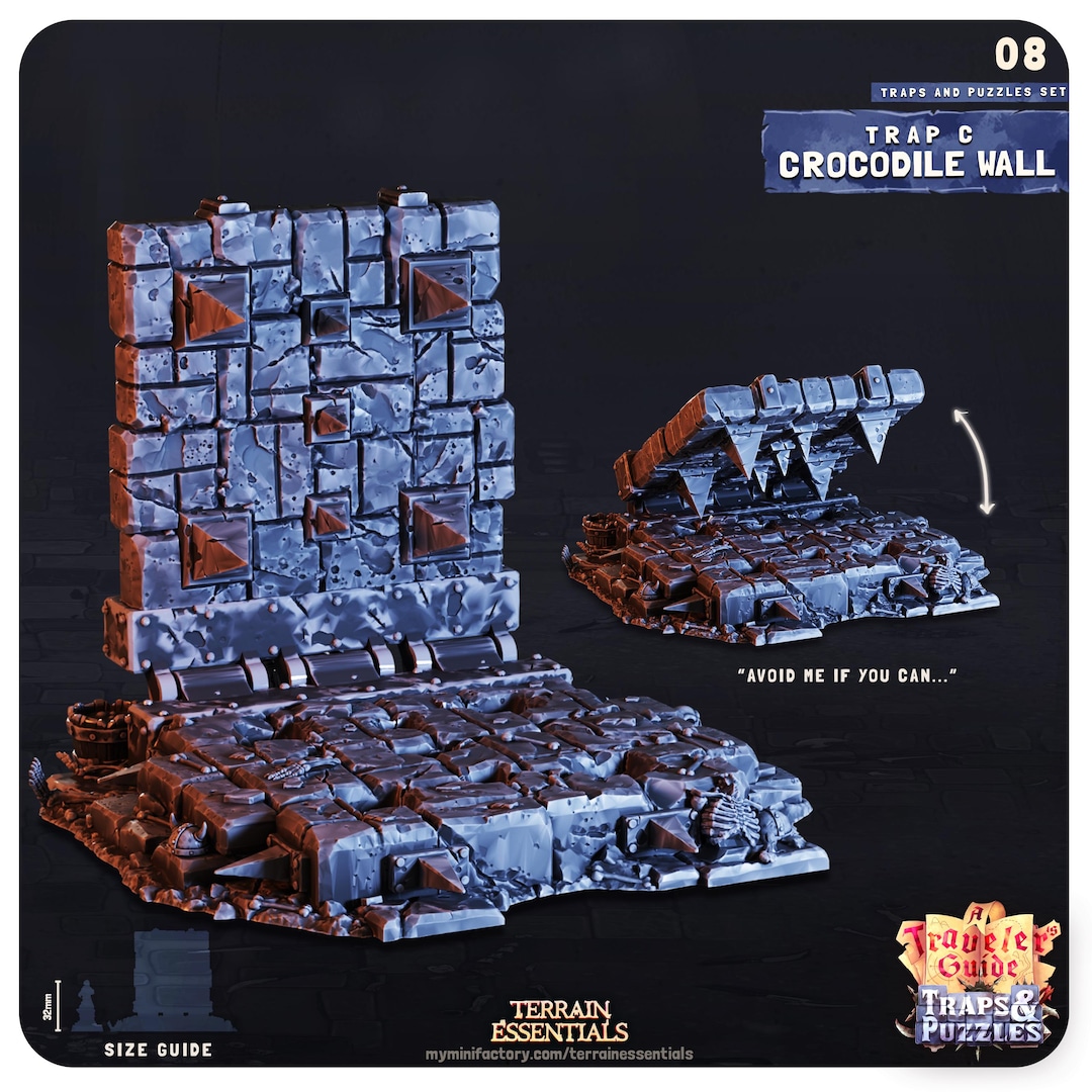 Crocodile Wall Trap | Terrain Essentials by Cast N Play | Traps and ...